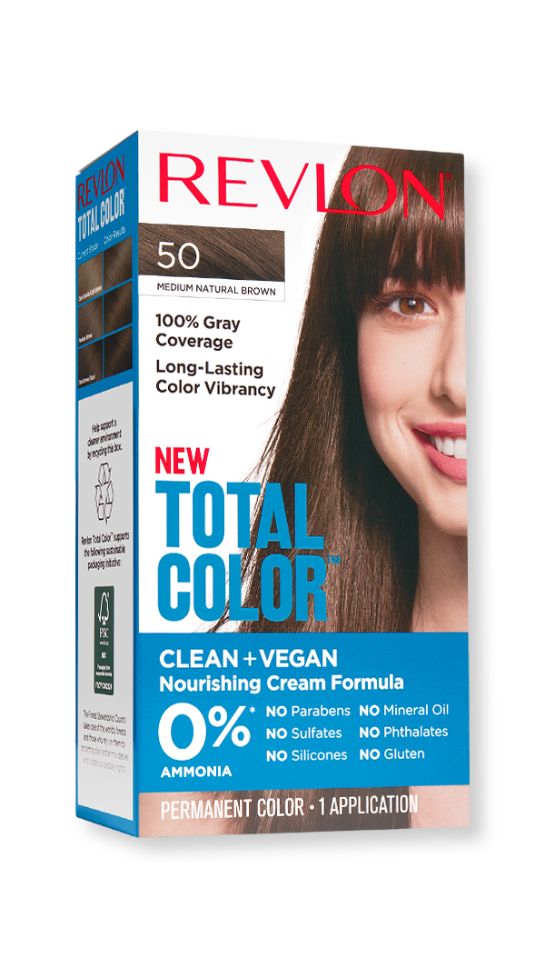 Total Color™ Permanent Hair Color : Medium Natural Brown - Revlon Total Color™ Permanent Hair Color : Medium Natural Brown - Revlon